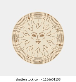 Smiling Sun Vector Hand Drawn Illustration: เวกเตอร์สต็อก (ปลอดค่า ...