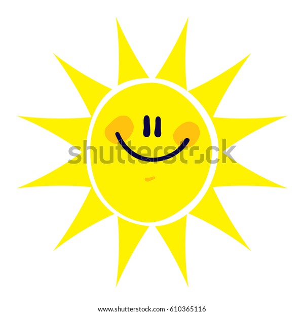 Smiling Sunshine Stock Vector (Royalty Free) 610365116 | Shutterstock