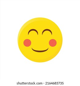 Smiling Sweet Face Red Cheeks Expression Stock Vector (Royalty Free ...