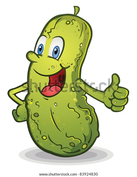 Smiling Thumbs Pickle Cartoon Character Stock Vector (Royalty Free ...