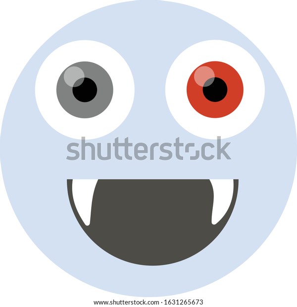 Smiling Vampire Emoji Pale Vampire Face: เวกเตอร์สต็อก (ปลอดค่า ...