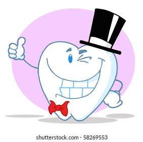 Smiling Winking Gentleman Tooth Stock Vector (Royalty Free) 58269553 ...