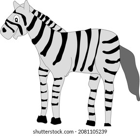 Smiling Zebra Isolated Animal Vector Stock Vector (Royalty Free ...