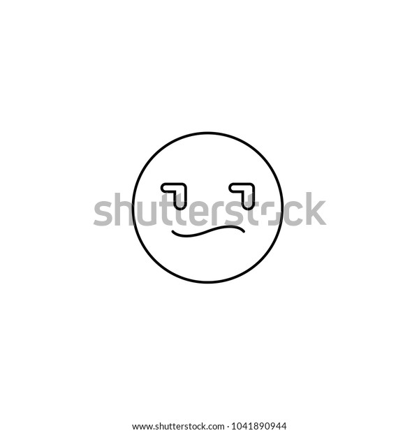 Smirking Face Emoji Stock Vector (Royalty Free) 1041890944