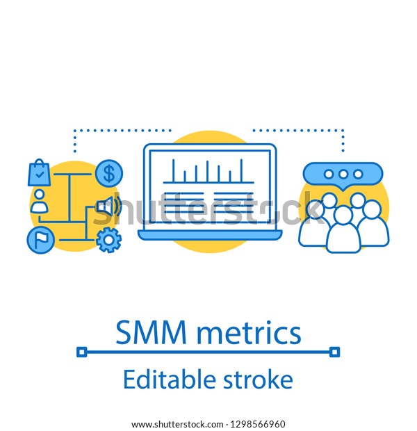 Smm Metrics Tools Concept Icon Social Stock Vector (Royalty Free ...
