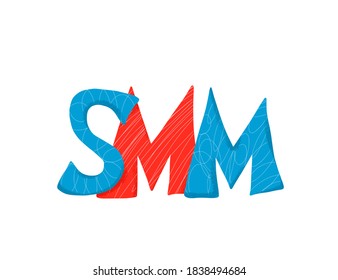 Smm Text Isolated On White Background Stock Vector (Royalty Free ...