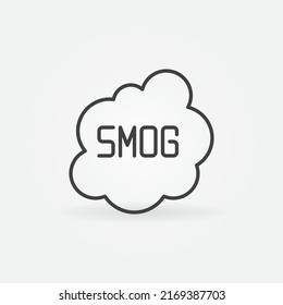 Smog Linear Vector Concept Icon Logo Stock Vector (Royalty Free ...