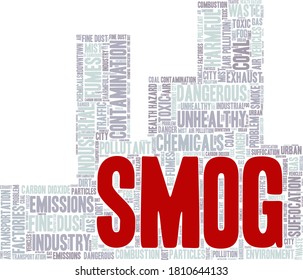 Smog Vector Illustration Word Cloud Isolated Stock Vector (Royalty Free ...