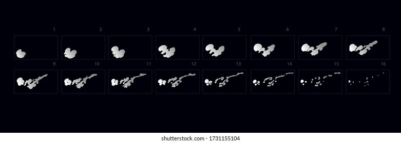 Smoke Burst Sprite Sheet Animation Animation: stockvector (rechtenvrij ...