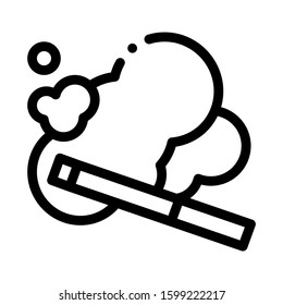 Smoke Cigarette Icon Vector Outline Smoke Stock Vector (Royalty Free ...