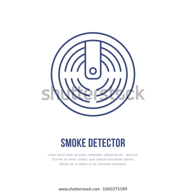 Smoke Detector Sign Firefighting Fire Safety Stock Vector (Royalty Free ...