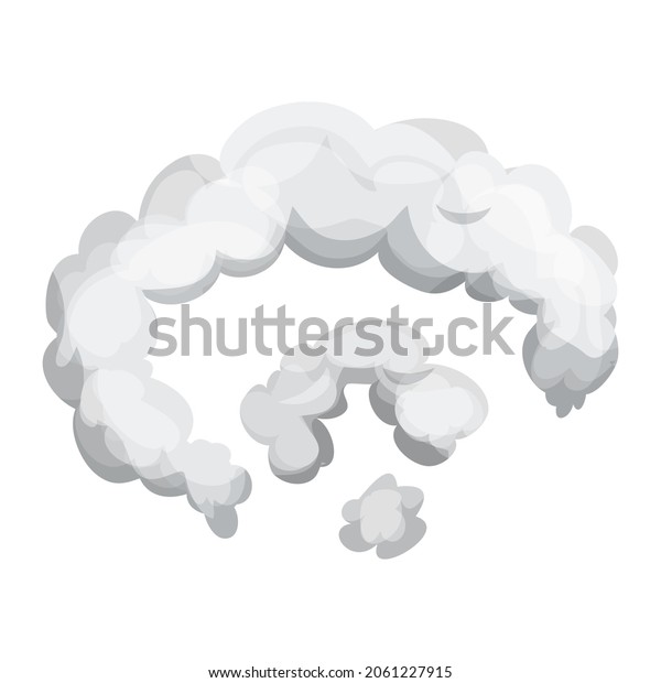 Smoke Dust Explosion Cartoon Style Isolated Stock Vector (Royalty Free ...