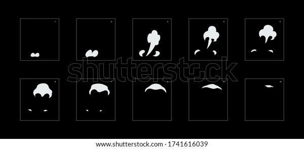 Smoke Effect Smoke Animation Sprite Sheet Stock Vector (Royalty Free ...