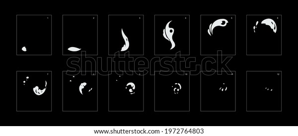 Smoke Effect Smoke Animation Sprite Sheet Stock Vector (Royalty Free ...