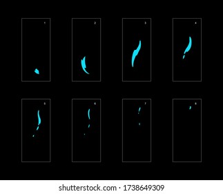 Smoke Effect Blue Smoke Animation Sprite Stock Vector (Royalty Free ...