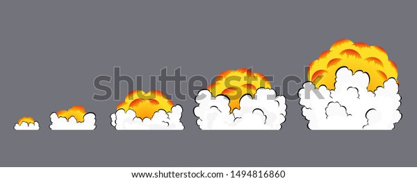 Smoke Explosion Animation Smoke Animation Explosion Stock Vector ...