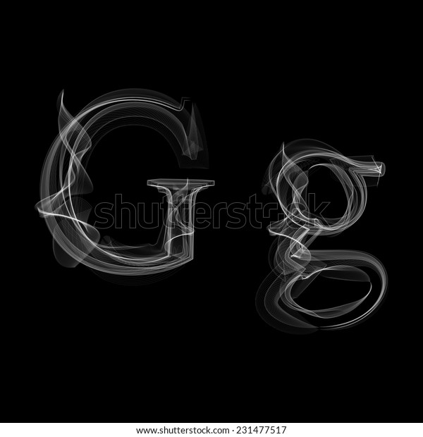 Smoke Font Letter G Vector Illustration Stock Vector (Royalty Free ...