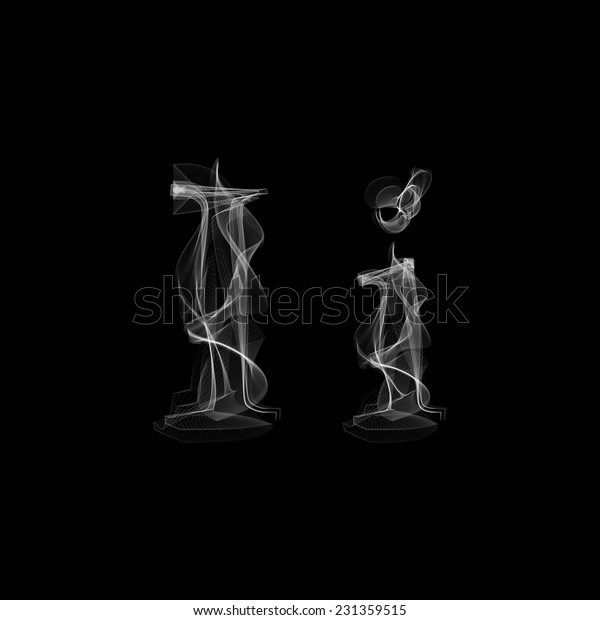 Smoke Font Letter Vector Illustration Alphabet Stock Vector (Royalty ...