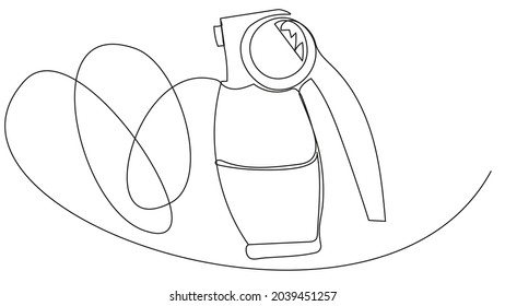 Smoke Hand Grenade One Line On Stock Vector (Royalty Free) 2039451257 ...