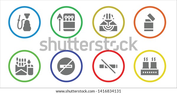 Smoke Icon Set 8 Filled Smoke Stock Vector (Royalty Free) 1416834131 ...