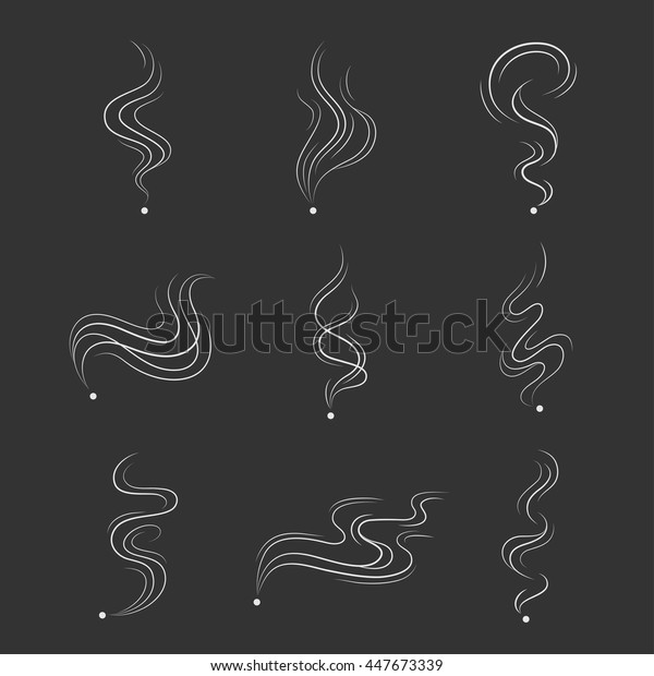 Smoke Lines On Dark Background Vector Stock Vector (Royalty Free ...