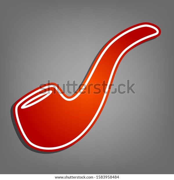 Smoke Pipe Sign Flat Red Icon Stock Vector (Royalty Free) 1583958484 ...