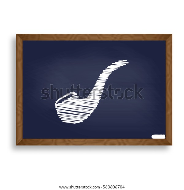 Smoke Pipe Sign White Chalk Icon Stock Vector (Royalty Free) 563606704 ...