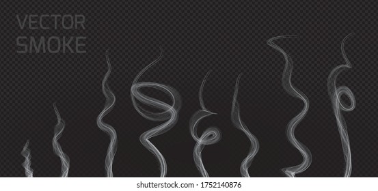 Smoke Rising Vector Illustration Different Steam Stock Vector (Royalty ...