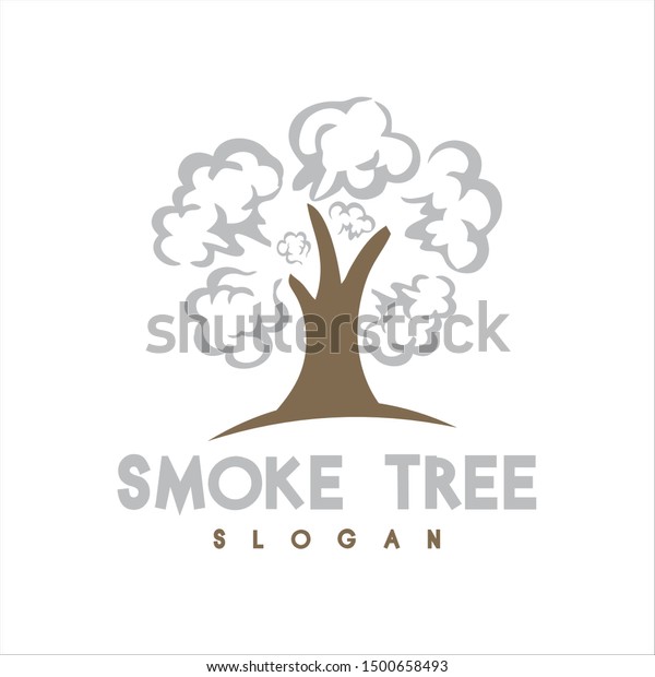 Smoke Tree Logo Stock Vector Stock Vector (Royalty Free) 1500658493 ...