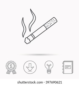 Smoking Allowed Icon Yes Smoke Sign Stock Vector (Royalty Free ...