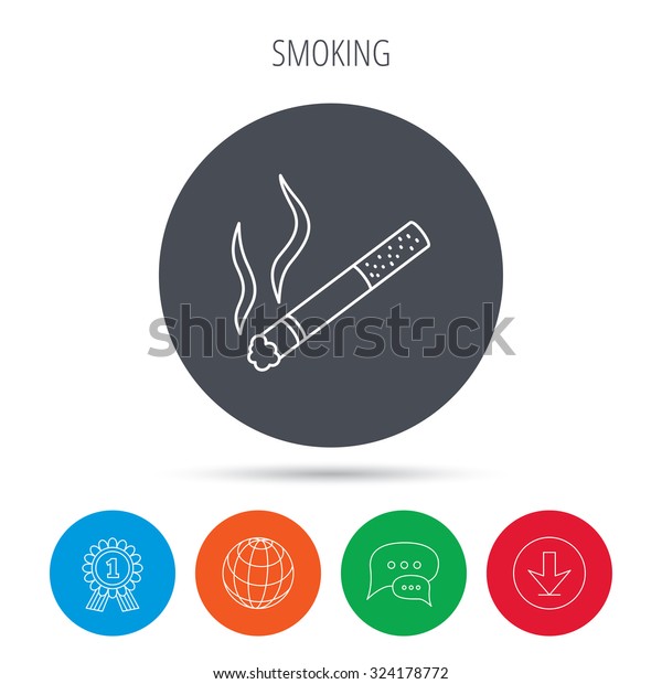 Smoking Allowed Icon Yes Smoke Sign Stock Vector (Royalty Free ...