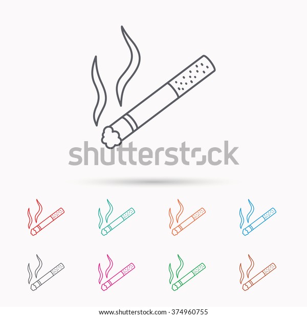 Smoking Allowed Icon Yes Smoke Sign Stock Vector (Royalty Free ...