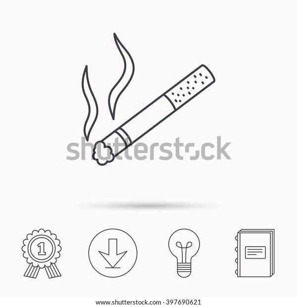 Smoking Allowed Icon Yes Smoke Sign Stock Vector (Royalty Free ...