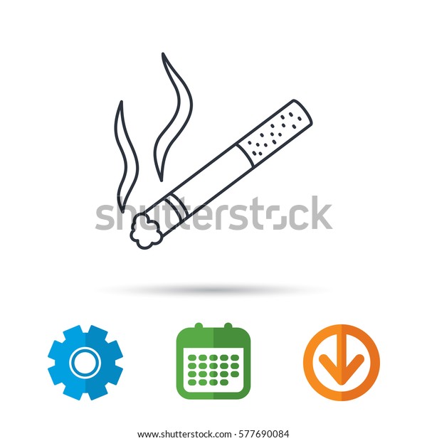 Smoking Allowed Icon Yes Smoke Sign Stock Vector (Royalty Free ...