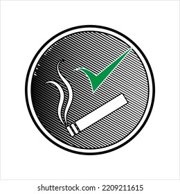 Smoking Area Icon Designated Smoking Area Stock Vector (Royalty Free ...