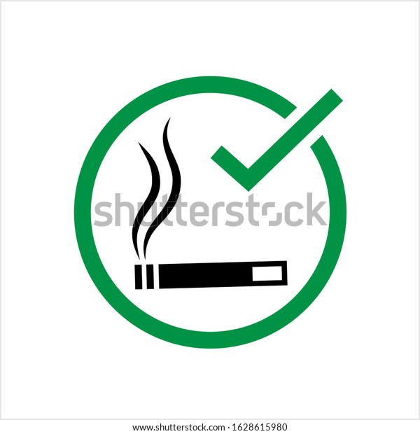 Smoking Area Icon Designated Smoking Area Stock Vector (Royalty Free ...