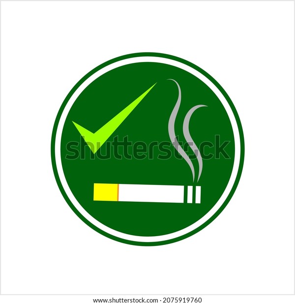 Smoking Area Icon Designated Smoking Area Stock Vector (Royalty Free ...
