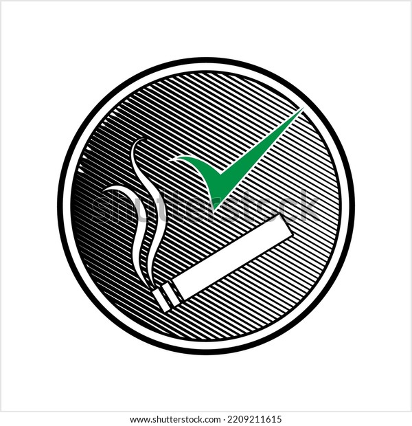 Smoking Area Icon Designated Smoking Area Stock Vector (Royalty Free ...