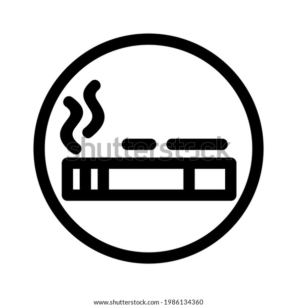 Smoking Area Icon Logo Isolated Sign Stock Vector (Royalty Free ...