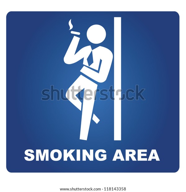 Smoking Area Signage Stock Vector (Royalty Free) 118143358