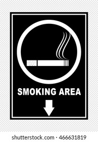 Smoking Area Sticker Stock Vector (Royalty Free) 466631819 | Shutterstock