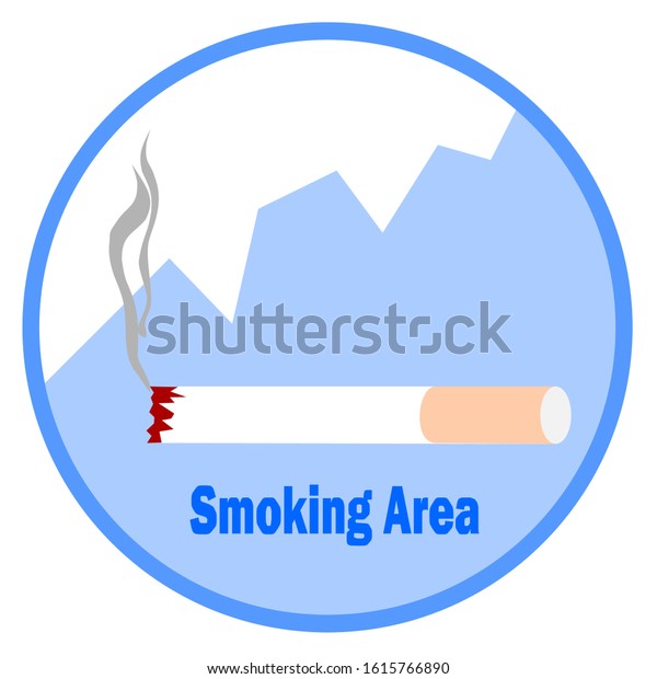Smoking Area Vector Symbol Label Burn Stock Vector (Royalty Free ...