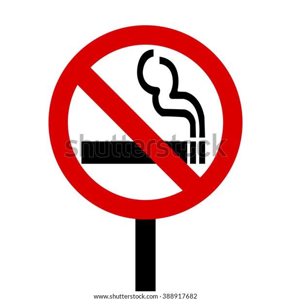 Smoking Bans Sign Stock Vector (Royalty Free) 388917682