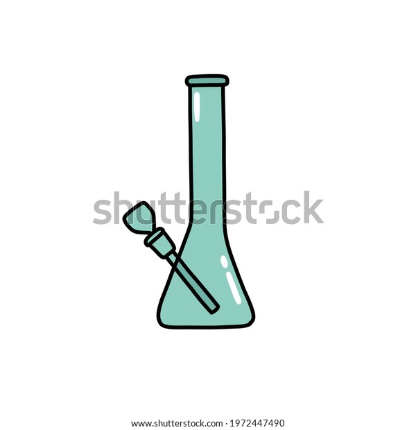 Smoking Bong Doodle Icon Vector Illustration Stock Vector (Royalty Free ...