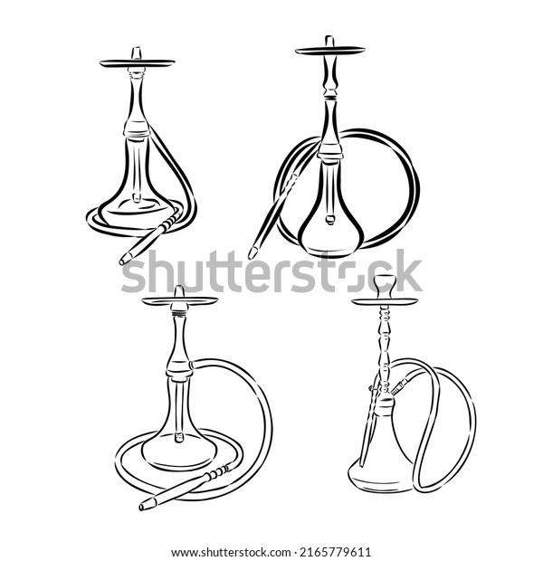 Smoking Hookah Lounge Cafe Tool Vintage: เวกเตอร์สต็อก (ปลอดค่า ...