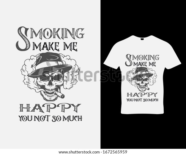 Smoking t-shirt design template vector.