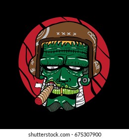 Smoking Zombie Stock Vector (Royalty Free) 675307900 | Shutterstock