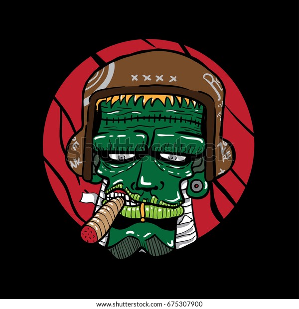 Smoking Zombie Stock Vector (Royalty Free) 675307900 | Shutterstock
