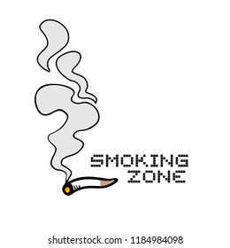 Smoking Zone Symbol Stock Vector (Royalty Free) 1184984098 | Shutterstock