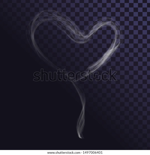 Smoky Effect Heart Sign Made Smoke Stock Vector (Royalty Free) 1497006401